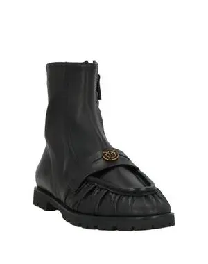 Pinko Leather Ankle Boots With Lug Sole