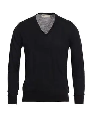 MODES Merino Wool V-neck Sweater - Blue