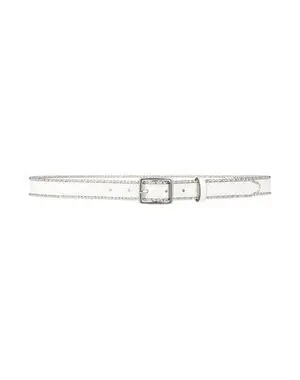 Rag & Bone Leather Skinny Belt - Off White