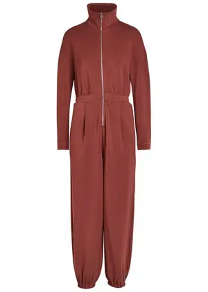 Varley Jessie Stretch-jersey Jumpsuit - Maroon