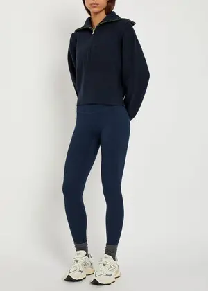 Varley Ribbed Half-zip Knit Sweatshirt