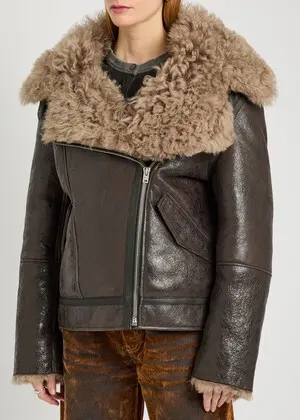 Acne Studios Leather Shearling Jacket