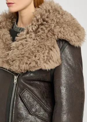 Acne Studios Leather Shearling Jacket