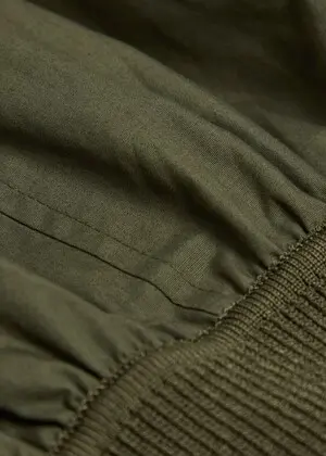 Simkhai Stiles Cropped Cotton Poplin Shirt - Khaki