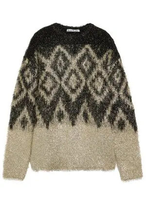 Acne Studios Metallic Thread Jumper - Black