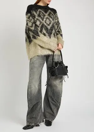 Acne Studios Metallic Thread Jumper - Black
