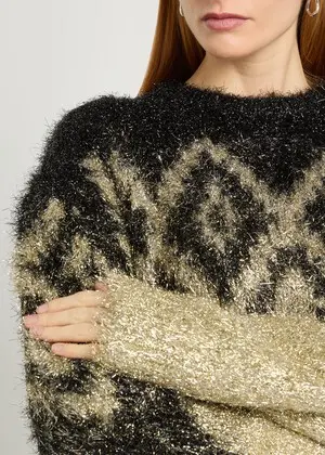 Acne Studios Metallic Thread Jumper - Black