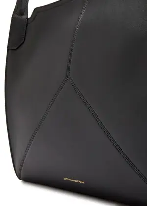Victoria Beckham Small Panelled Leather Tote - Black