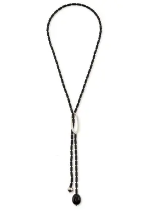Agmes Annaya Lariat Necklace - Black