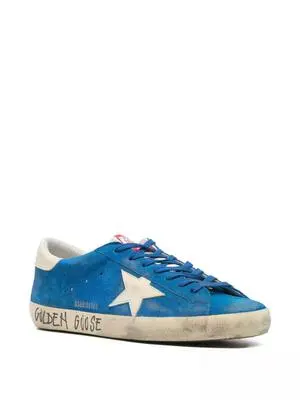 GOLDEN GOOSE Star Graphic Trainers - Blue