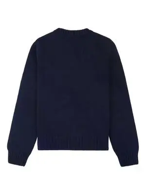 Sporty & Rich Equestrian-embroidered Crew-neck Sweater - Blue