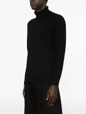 KANGRA Knitted Roll-neck Sweater - Black
