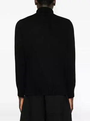 KANGRA Knitted Roll-neck Sweater - Black