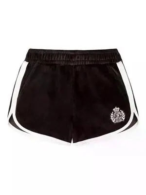 SPORTY & RICH Logo Track Shorts - Brown