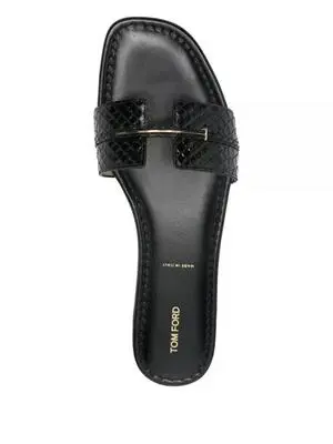 TOM FORD Embossed Hardware Detail Pumps - Black