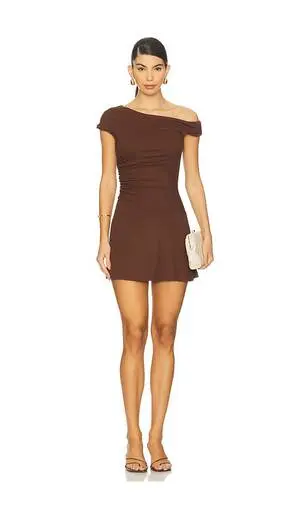 RUNAWAY THE LABEL Talli Mini Dress - Brown