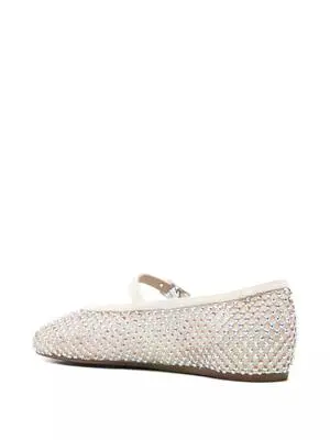 LE SILLA Rhinestone Buckle Strap Ballet Flats