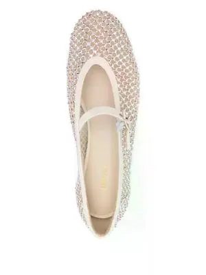 LE SILLA Rhinestone Buckle Strap Ballet Flats