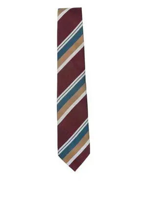 BIGI Striped-pattern Neck Tie - Red