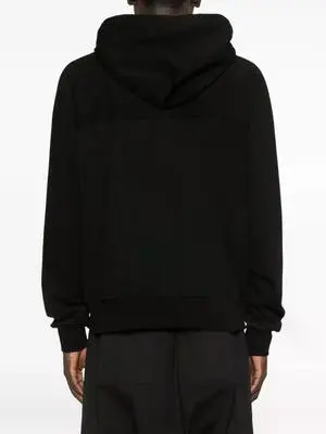 Rick Owens Hooded Zip Windbreaker Jacket - Black