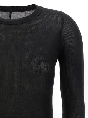 Rick Owens Ribbed Raw-cut T-shirt - Black