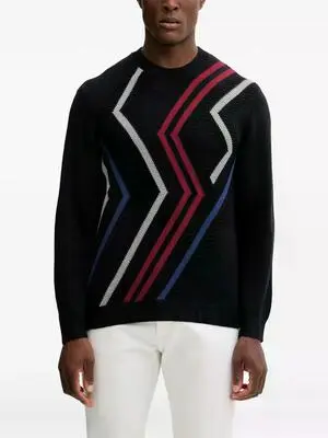 Armani Exchange Patterned Long Sleeve Sweater