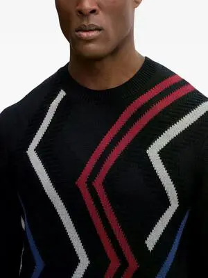Armani Exchange Patterned Long Sleeve Sweater