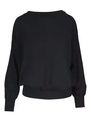Akris Ribbed Knit Trim Wool Sweater