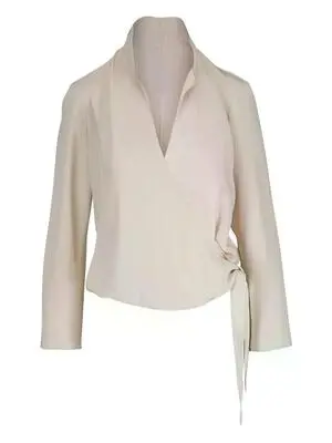 PETER COHEN Tie Wrap Silk Blouse