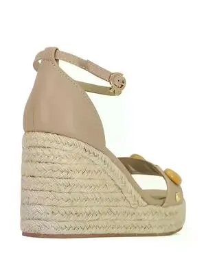 GIANVITO ROSSI Embellished Wedge Espadrilles - Neutrals