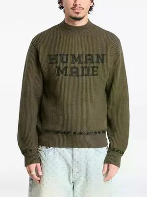 HUMAN MADE Mock Neck Logo Knitted Sweater