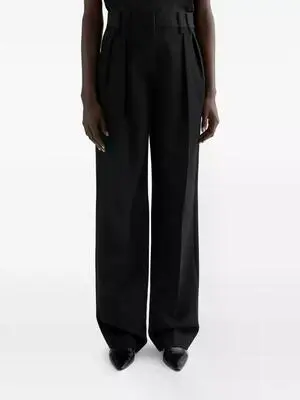 JIL SANDER Pleated Trousers With Belt Loops - Black