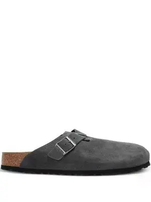 BIRKENSTOCK Boston Suede Clogs - Grey