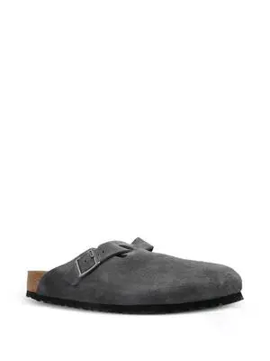 BIRKENSTOCK Boston Suede Clogs - Grey