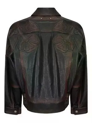 GOLDEN GOOSE Appliquéd Leather Jacket
