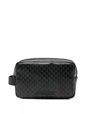 Calvin Klein Logo-patterned Wash Bag - Black