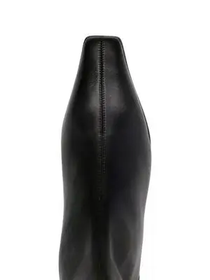 Khaite Square Toe Heeled Boots - Black