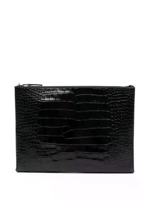 TOM FORD Textured Zip-closure Clutch - Black