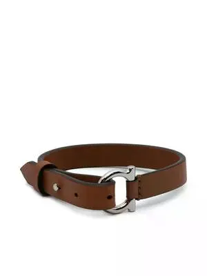 FERRAGAMO Buckle Leather Bracelet