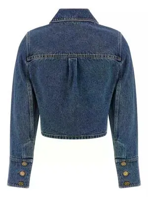 Balmain Buttoned Cropped Denim Jacket
