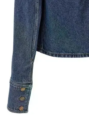 Balmain Buttoned Cropped Denim Jacket