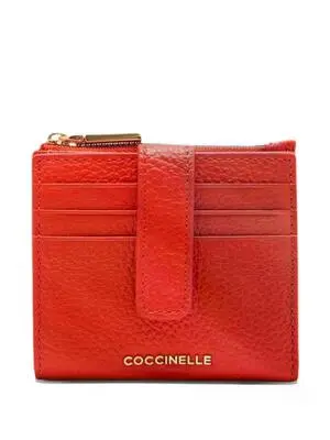 COCCINELLE Metallic Logo Wallet - Red