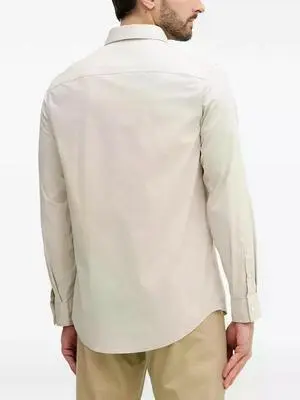 Armani Exchange Logo-embroidered Shirt - Neutrals