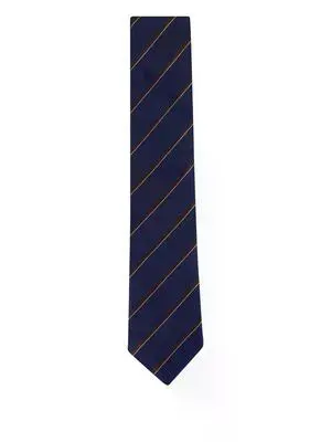 Canali Striped Neck Tie - Blue