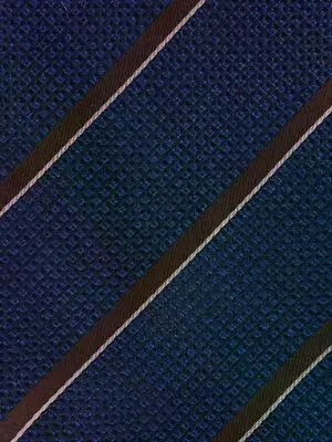 Canali Striped Neck Tie - Blue