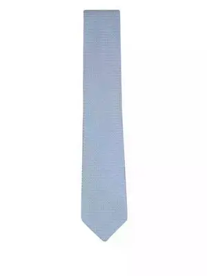 ROBERT JENSEN Geometric Pattern Necktie - Blue