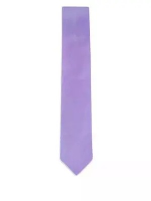 Eton Patterned Silk Tie - Purple