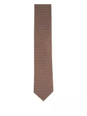 Eton Patterned Neck Tie - Brown