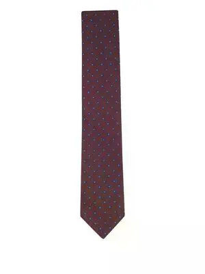 Canali Dotted Neck Tie - Brown