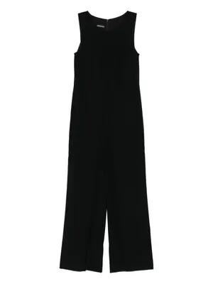 Emporio Armani Sleeveless Long Jumpsuit - Black